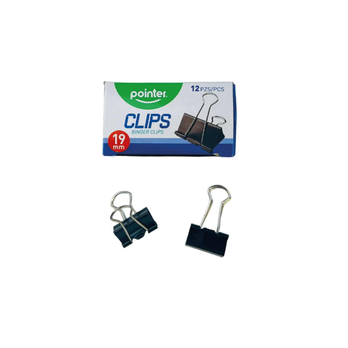 CAJA DE 12 BINDER CLIPS 19MM - POINTER – Insumos con Amor
